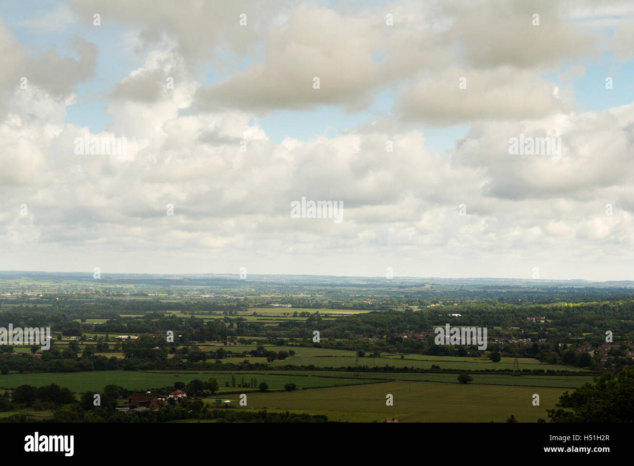 Cloudy view over the Chilterns in Buckinghamshire, England Stock Photo ...