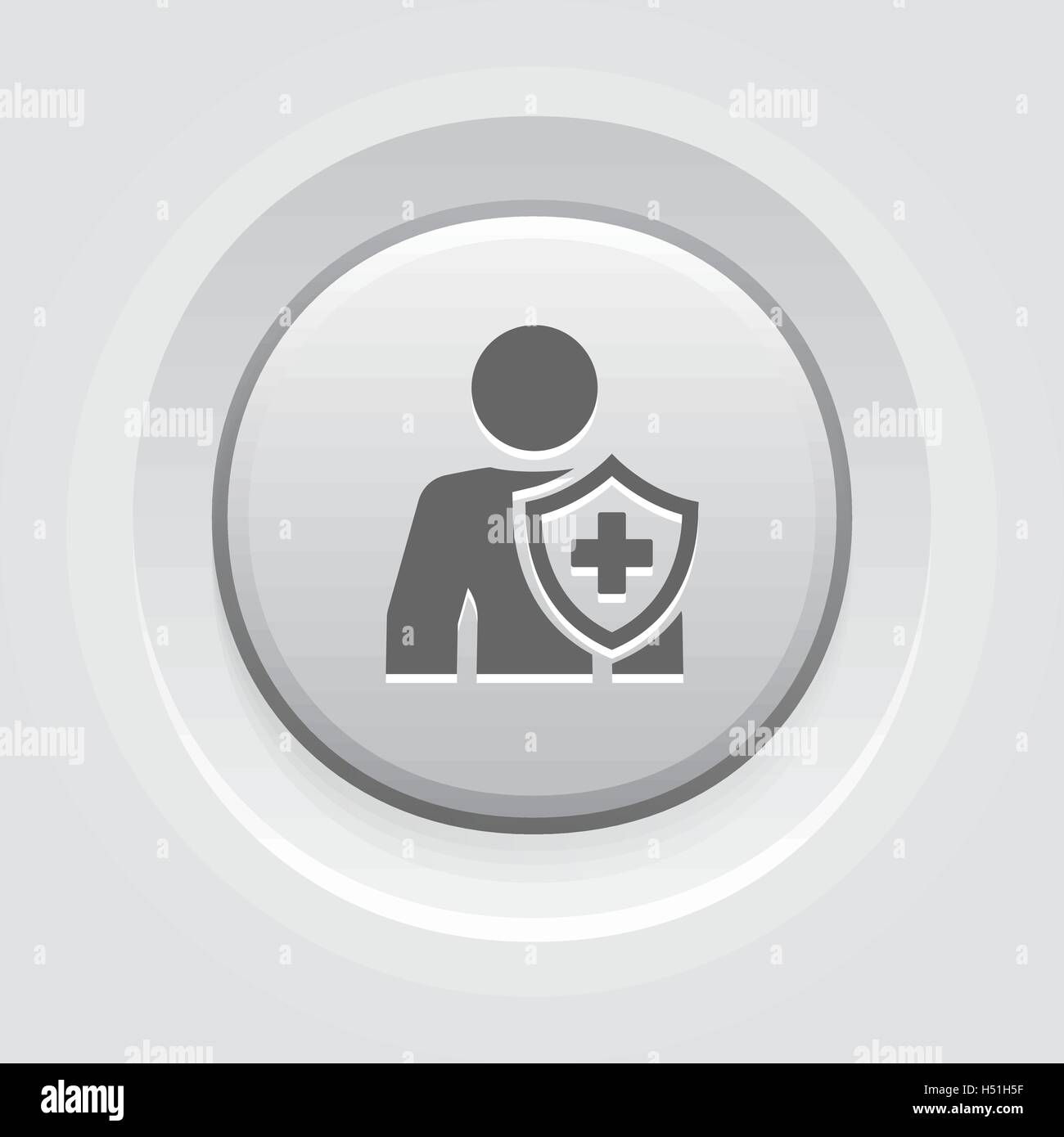 Personal Insurance Icon. Grey Button Design Stock Vector Image & Art ...