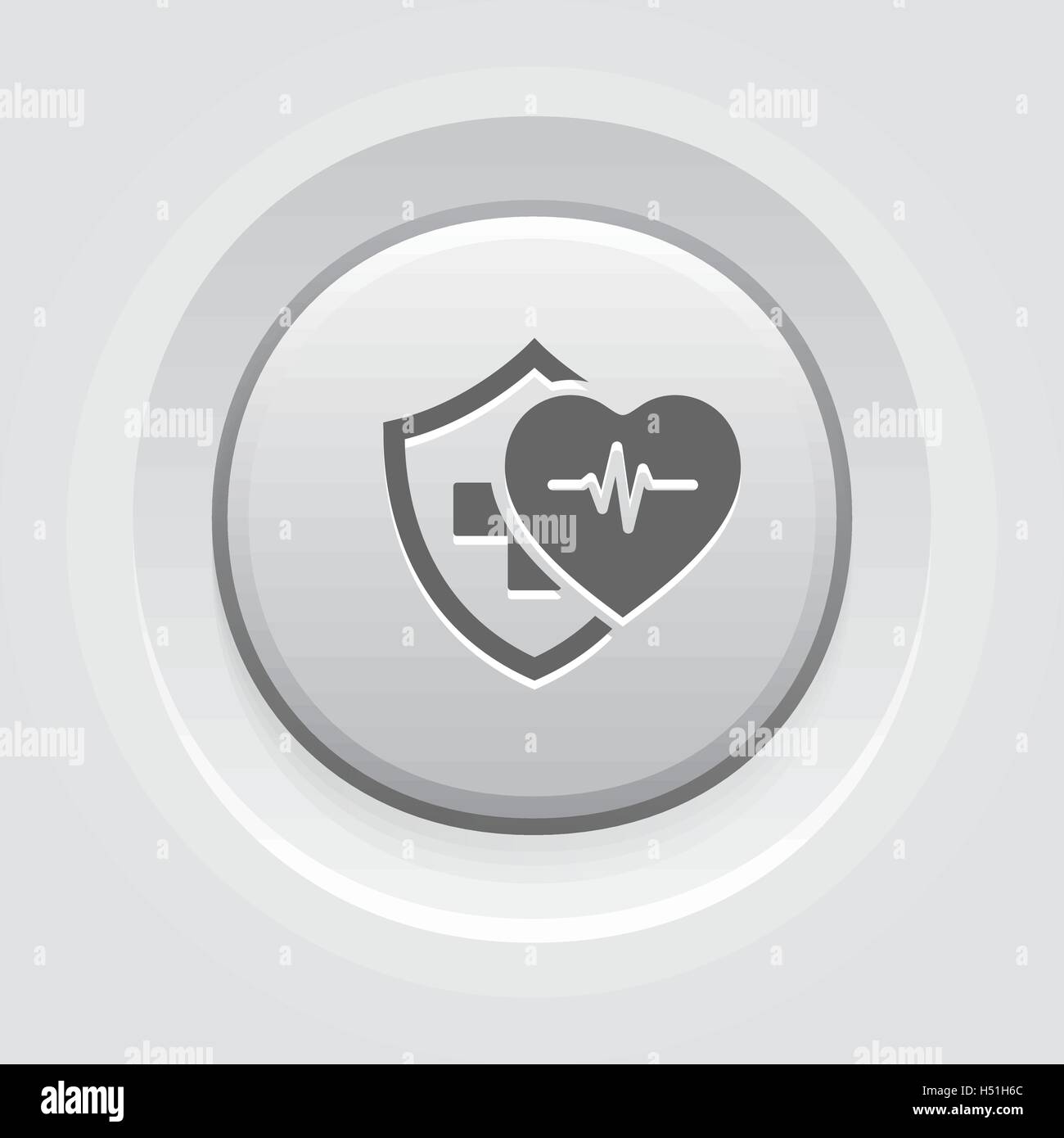 Health Insurance Icon. Grey Button Design Stock Vector Image & Art - Alamy