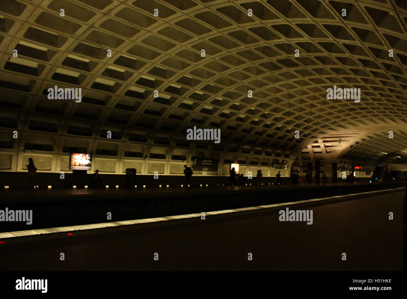 Washington Metro station patterned ceiling USA Stock Photo - Alamy