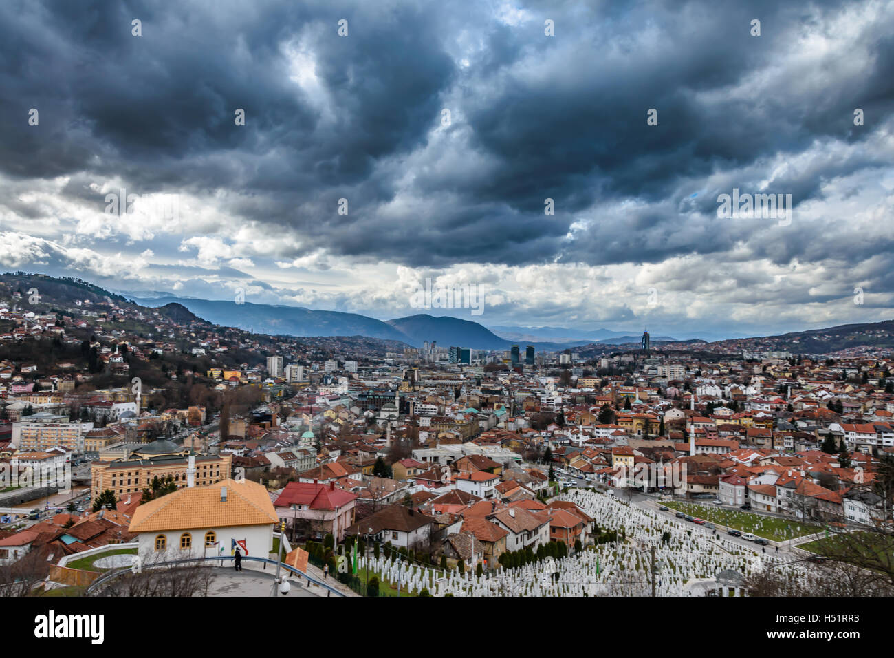 Clouds over Sarajevo Stock Photo - Alamy