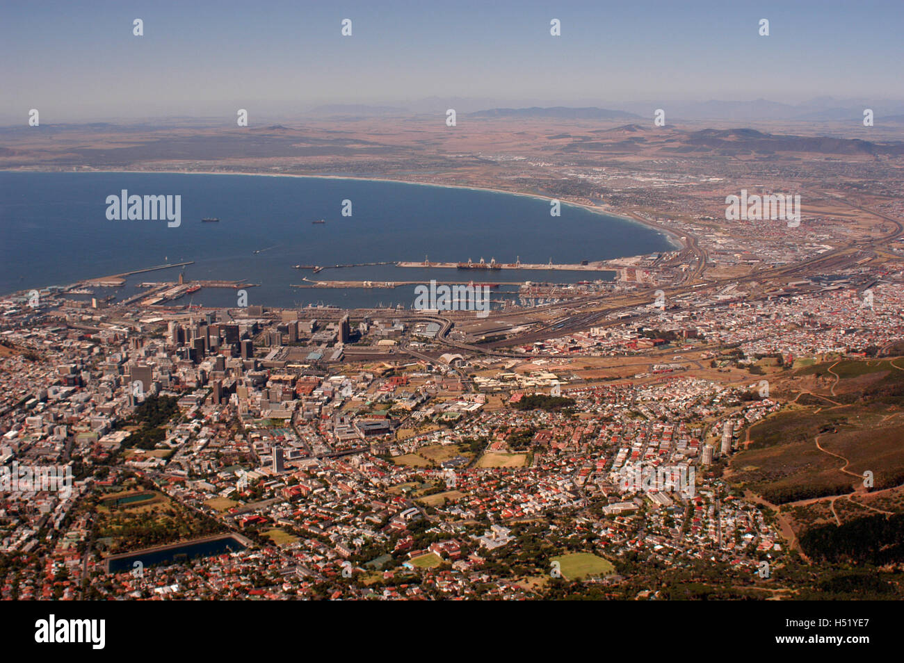 High angle of Cape Town, South Africa Stock Photo - Alamy