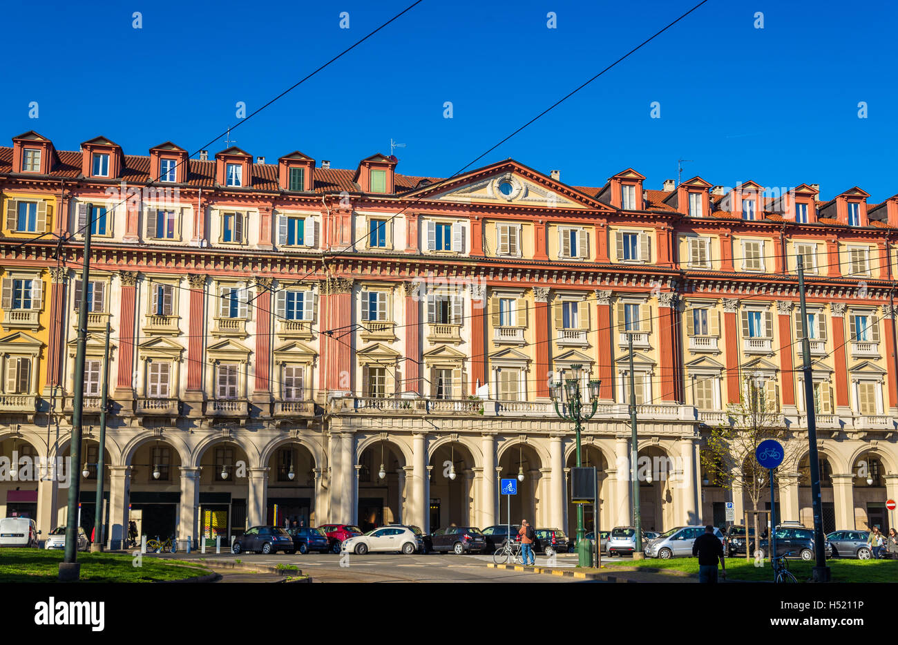Historic buildings on Piazza Statuto in Turin - Italy Stock Photo - Alamy