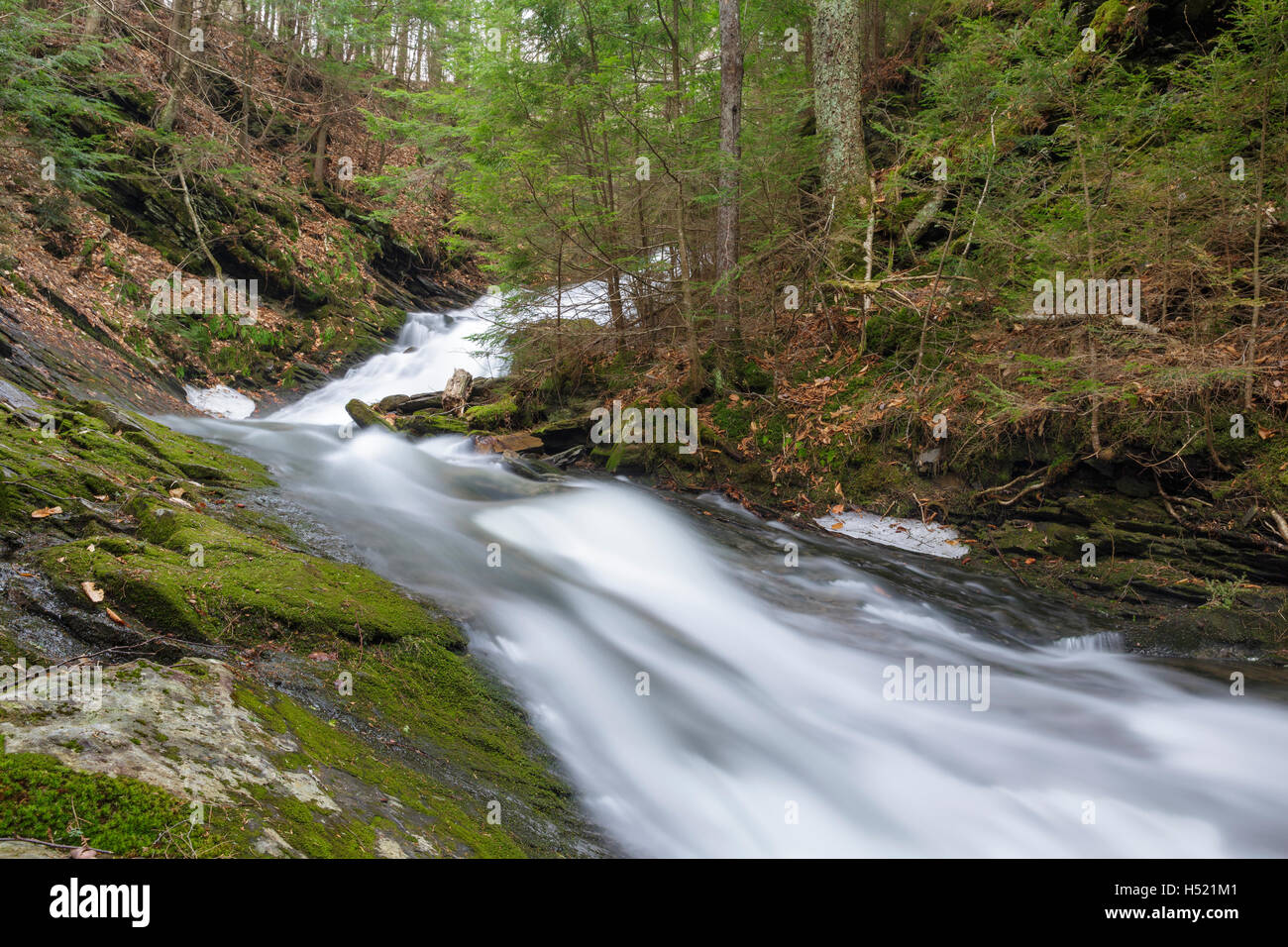 Blue Ravine Cascades, located along a tributary of the Wild Ammonoosuc ...