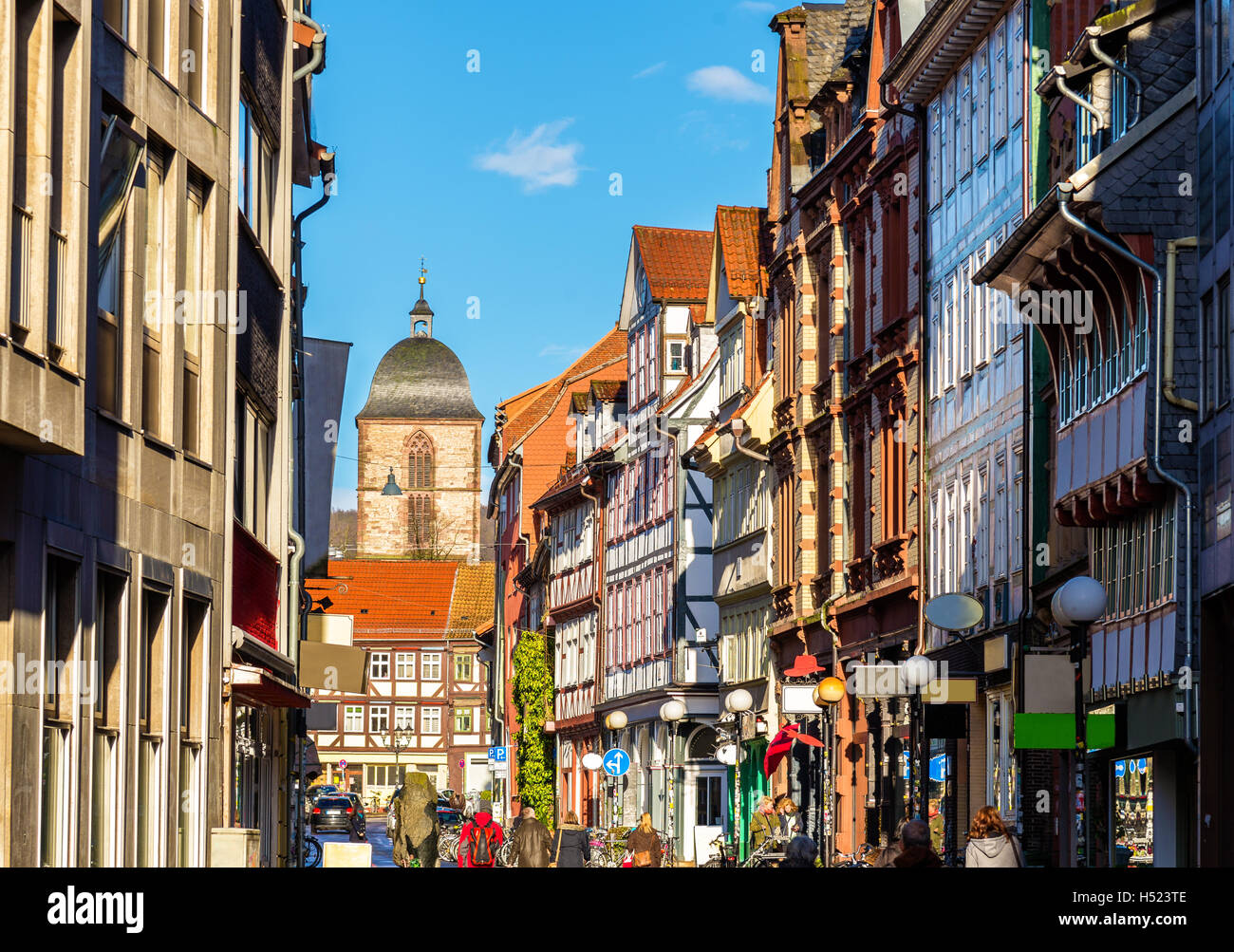 Houses in the Gottingen town center - Germany Stock Photo - Alamy