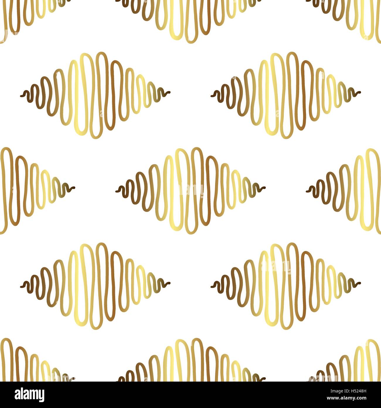 Abstract gold hand drawn pattern. Vector seamless background Stock ...