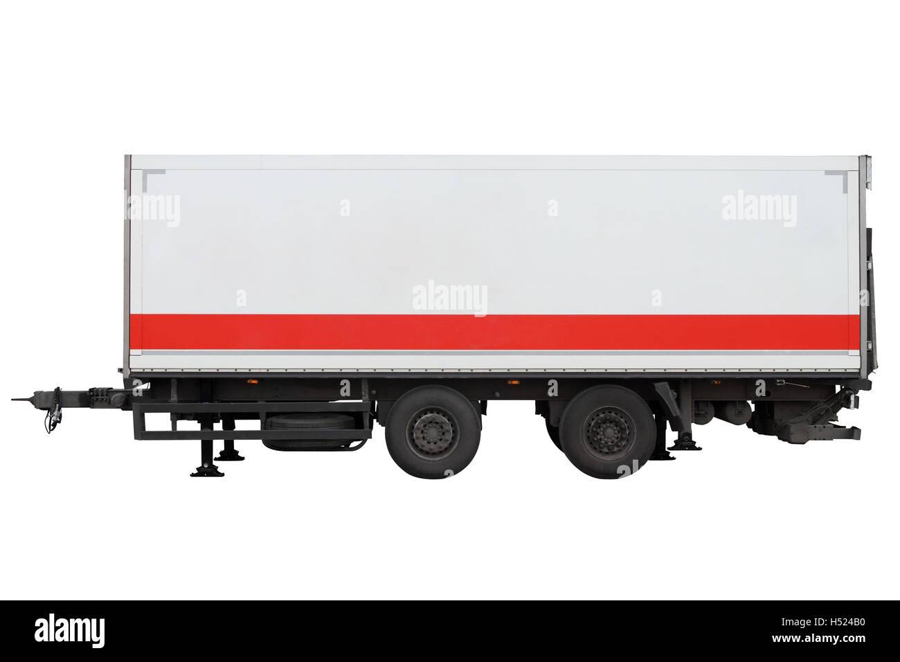 Trailer for transportation of goods isolated on white background Stock ...