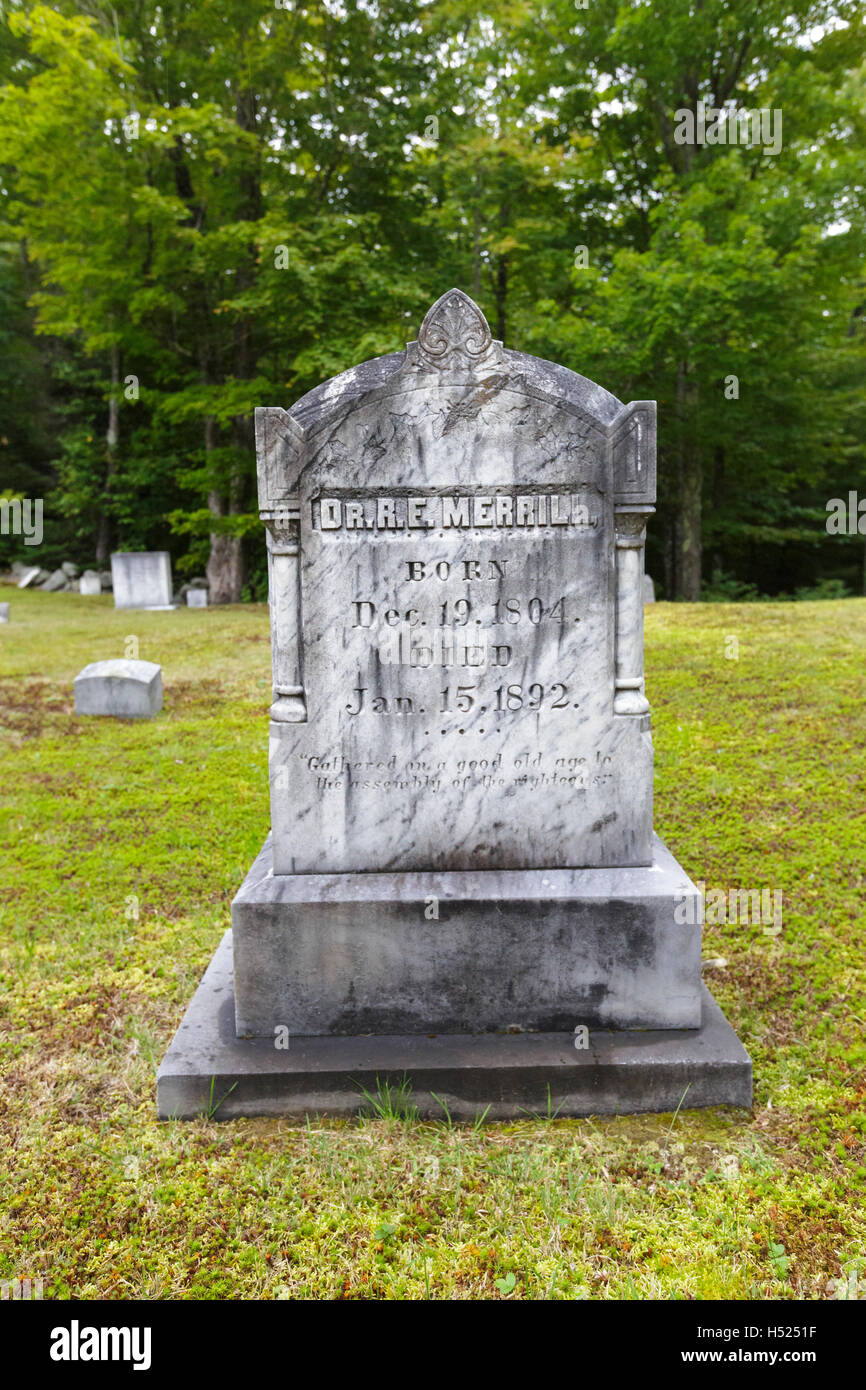 Breezy Point Point Road Cemetery in Warren, New Hampshire during the ...