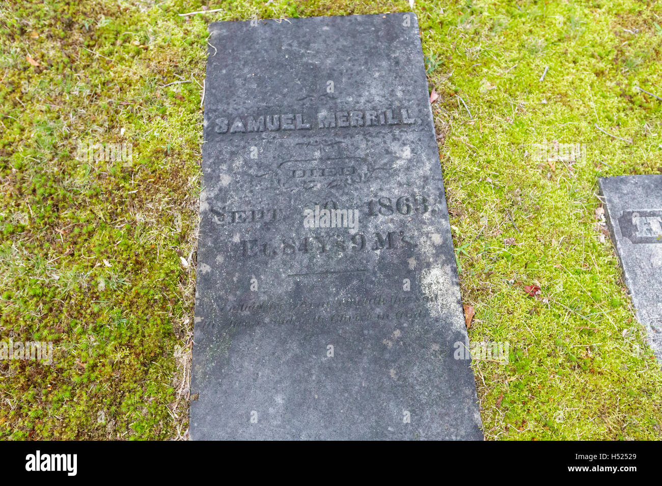 Breezy Point Point Road Cemetery in Warren, New Hampshire during the ...