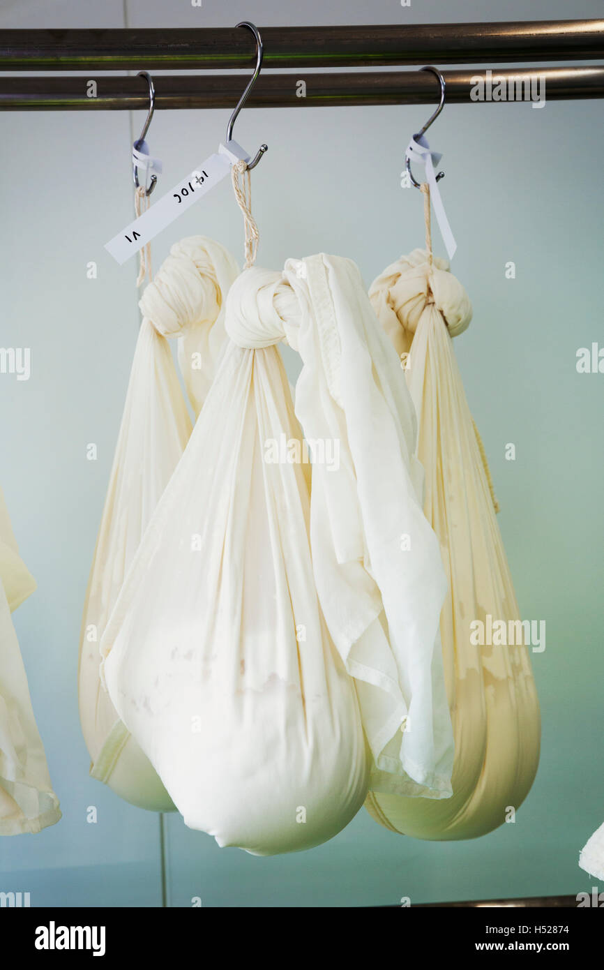 Hanging bags with cheese hi-res stock photography and images - Alamy