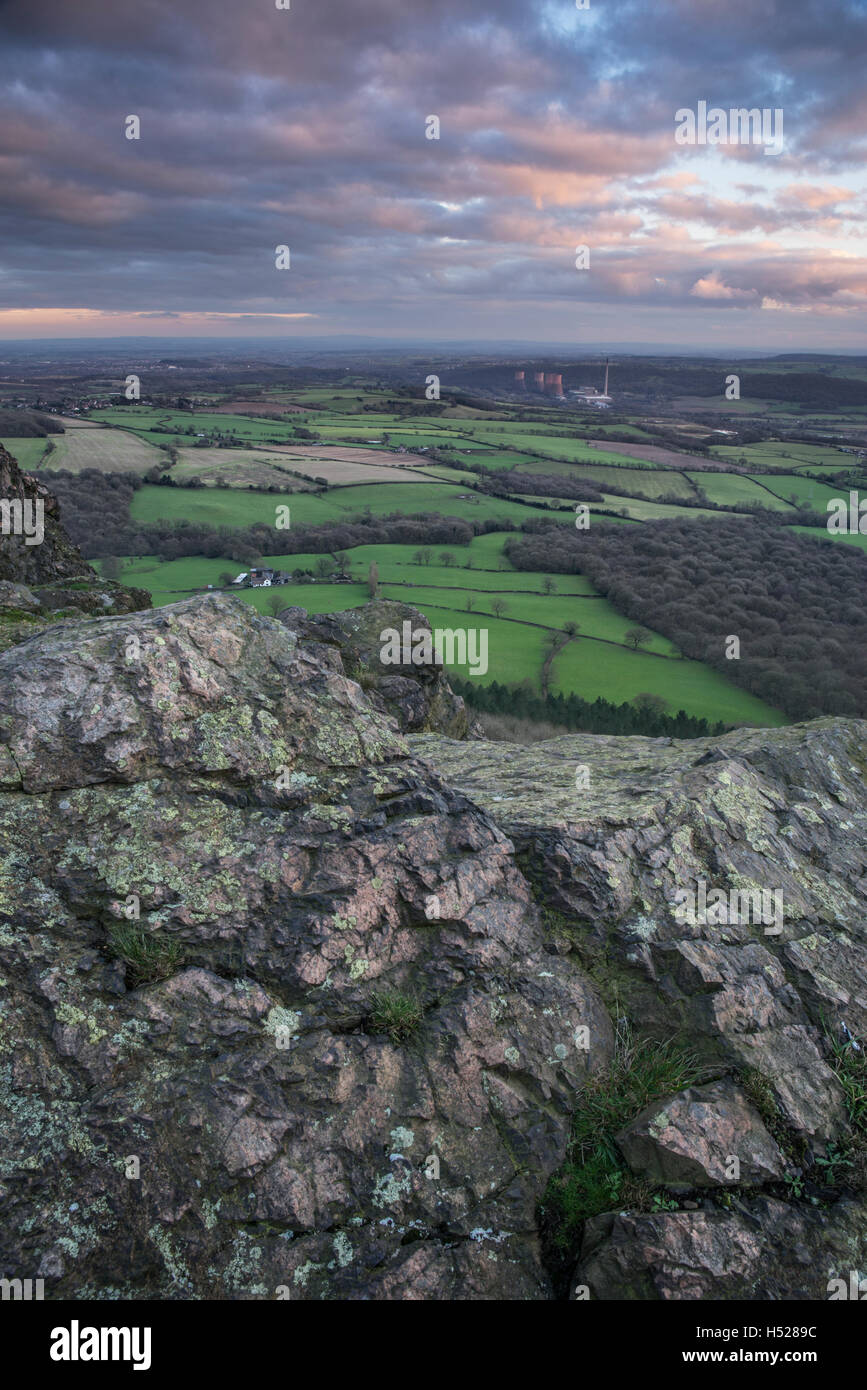 A view from The Wrekin, a prominant hill near Wellington and Ironbridge ...
