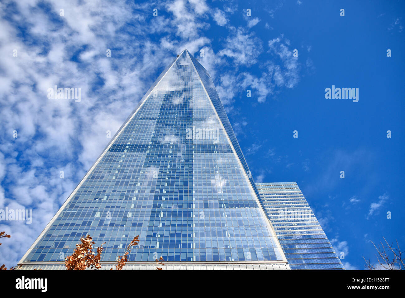 New York. View from bottom of the Freedom Tower, One World Trade Center ...
