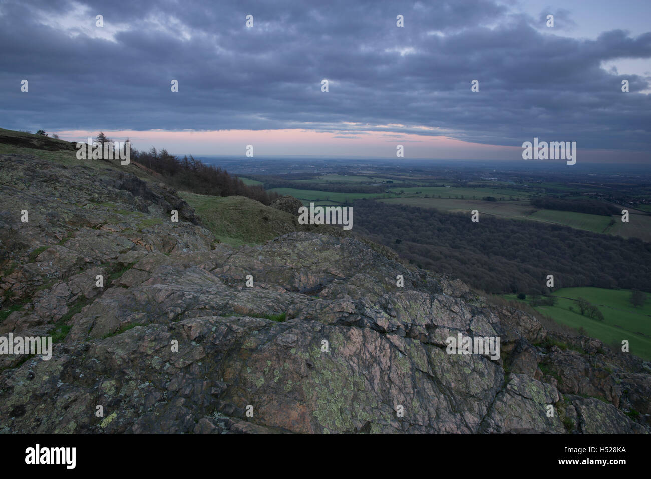 A view from The Wrekin, a prominant hill near Wellington and Ironbridge ...