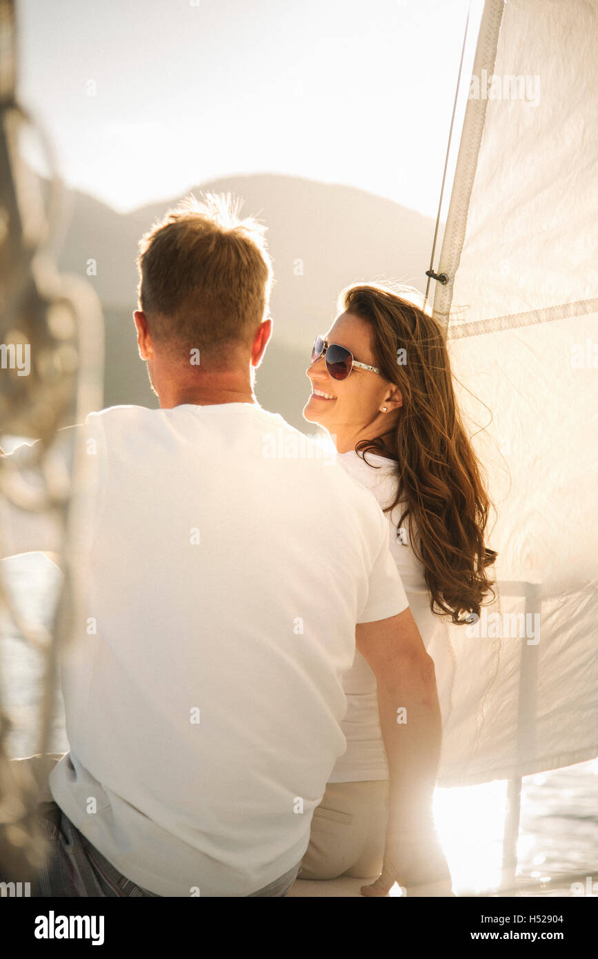 Rear of a sail boat hi-res stock photography and images - Alamy