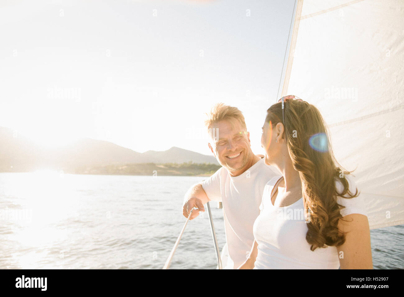Family on a sailboat hi-res stock photography and images - Alamy
