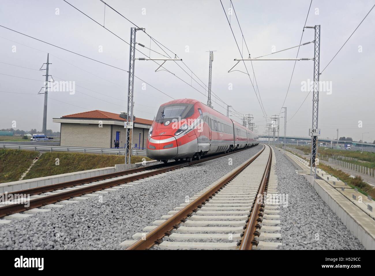 FS (Ferrovie dello Stato, Italian State Railways), high-speed train ETR ...