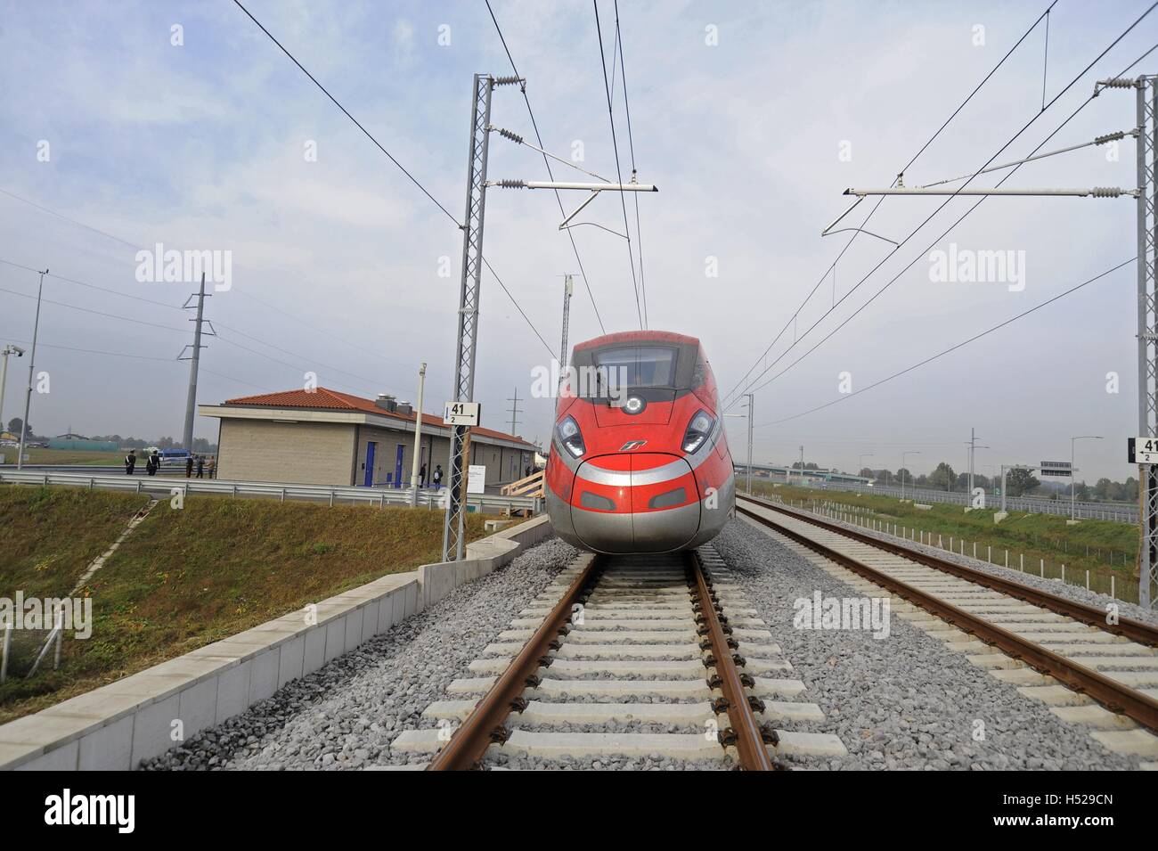 FS (Ferrovie dello Stato, Italian State Railways), high-speed train ETR ...