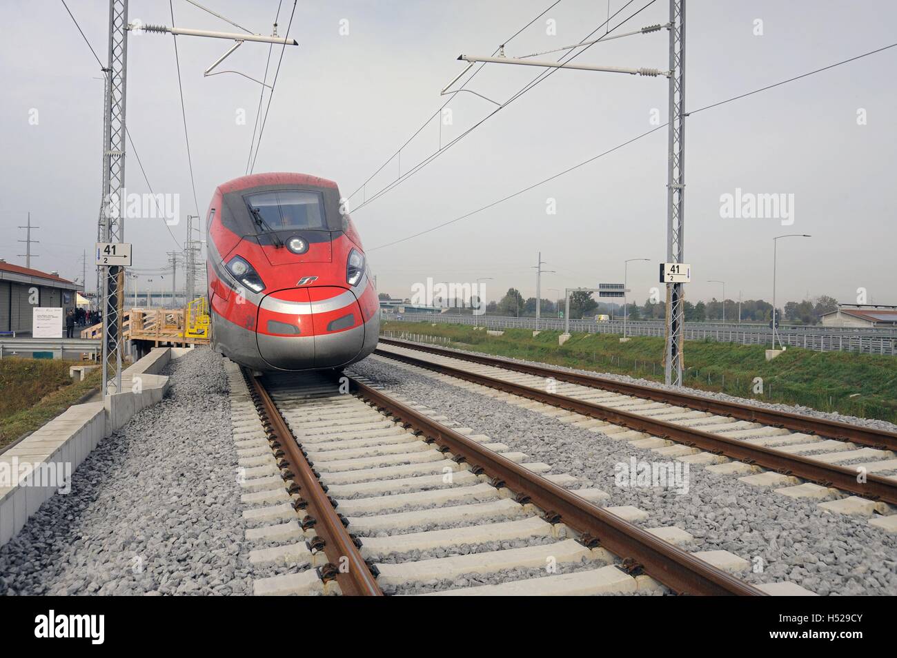 FS (Ferrovie dello Stato, Italian State Railways), high-speed train ETR ...