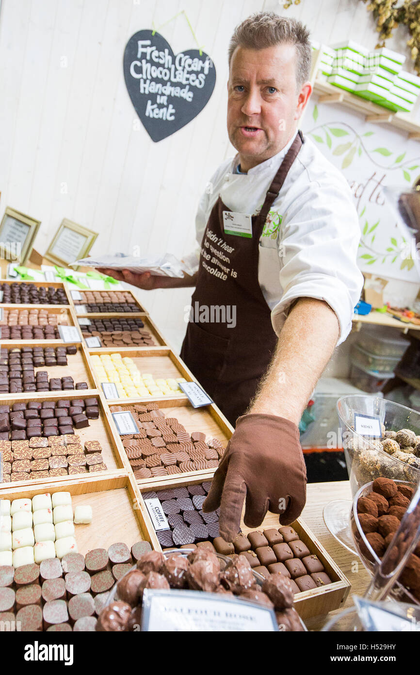 The Chocolate Show on his third day at National Olympia London, UK ...
