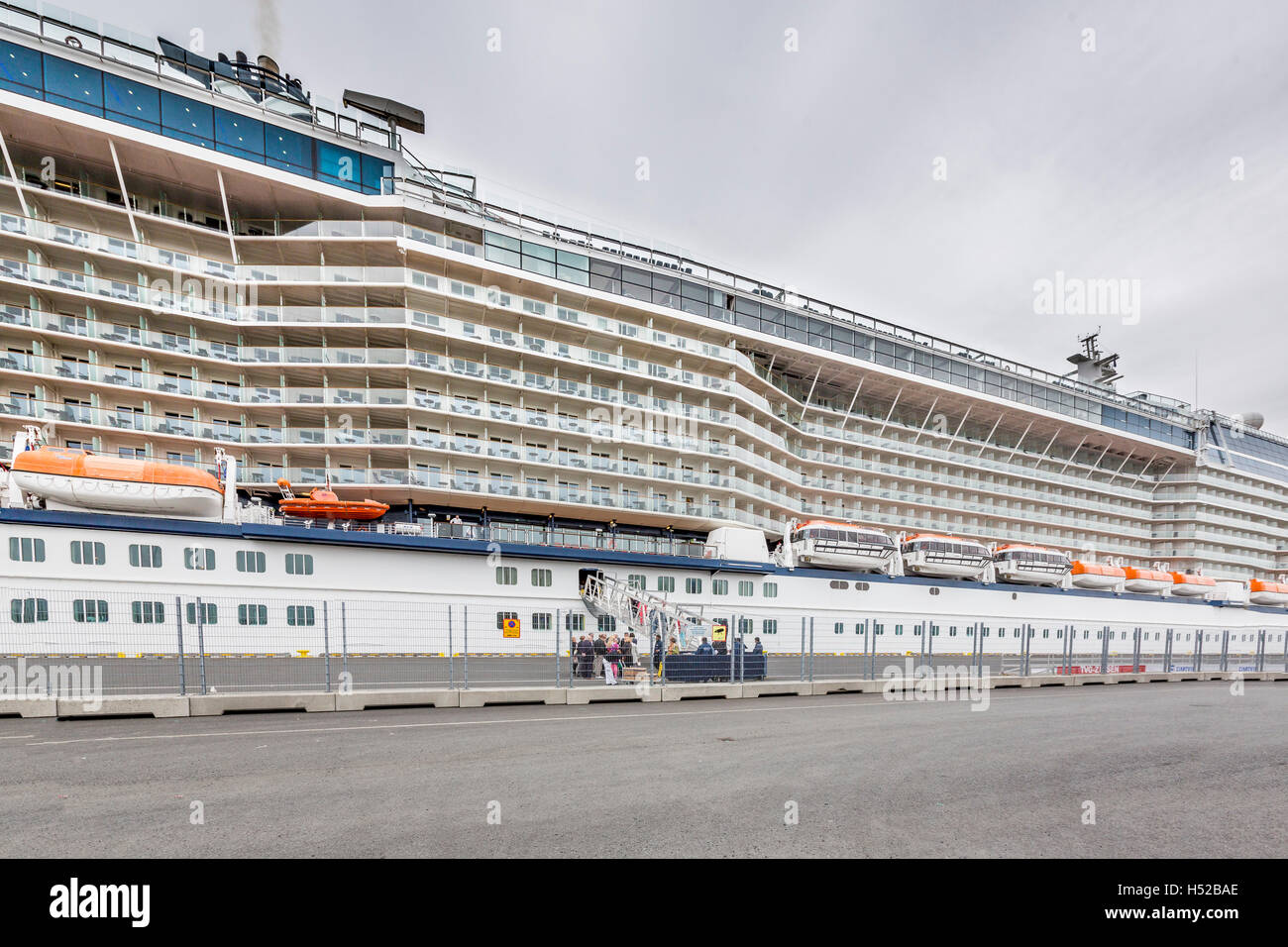 Large cruise ship docked in Reykjavik Harbor, Iceland Stock Photo - Alamy