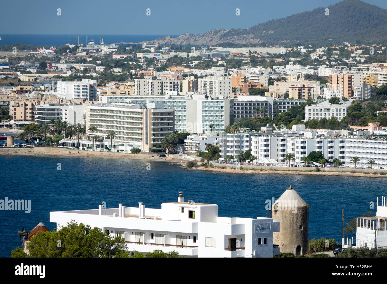 General view of the holiday resort of Platja d'en Bossa (Playa d'en ...