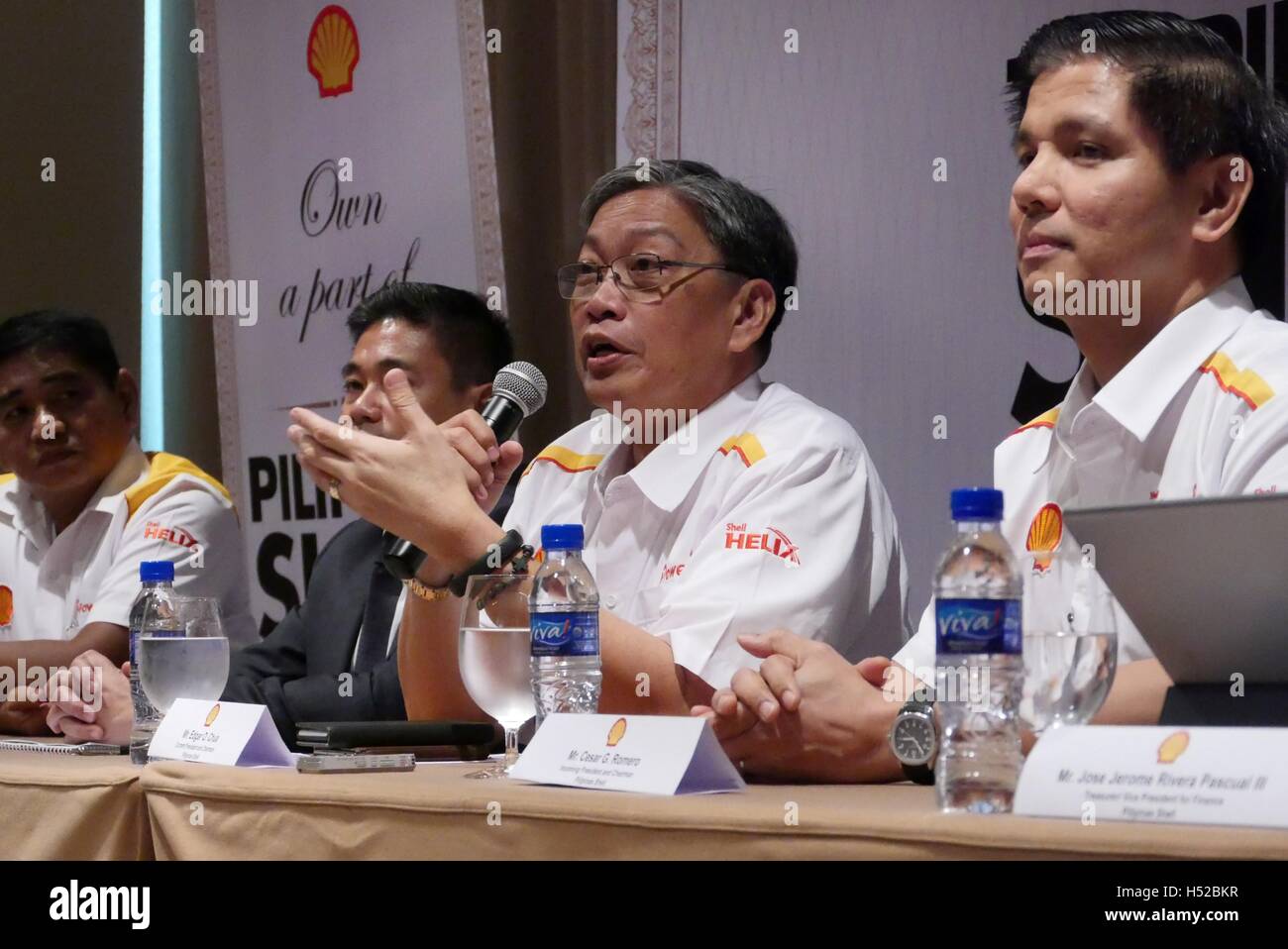 Taguig, Philippines. 18th Oct, 2016. Edgar Chua, Pilipinas Shell ...