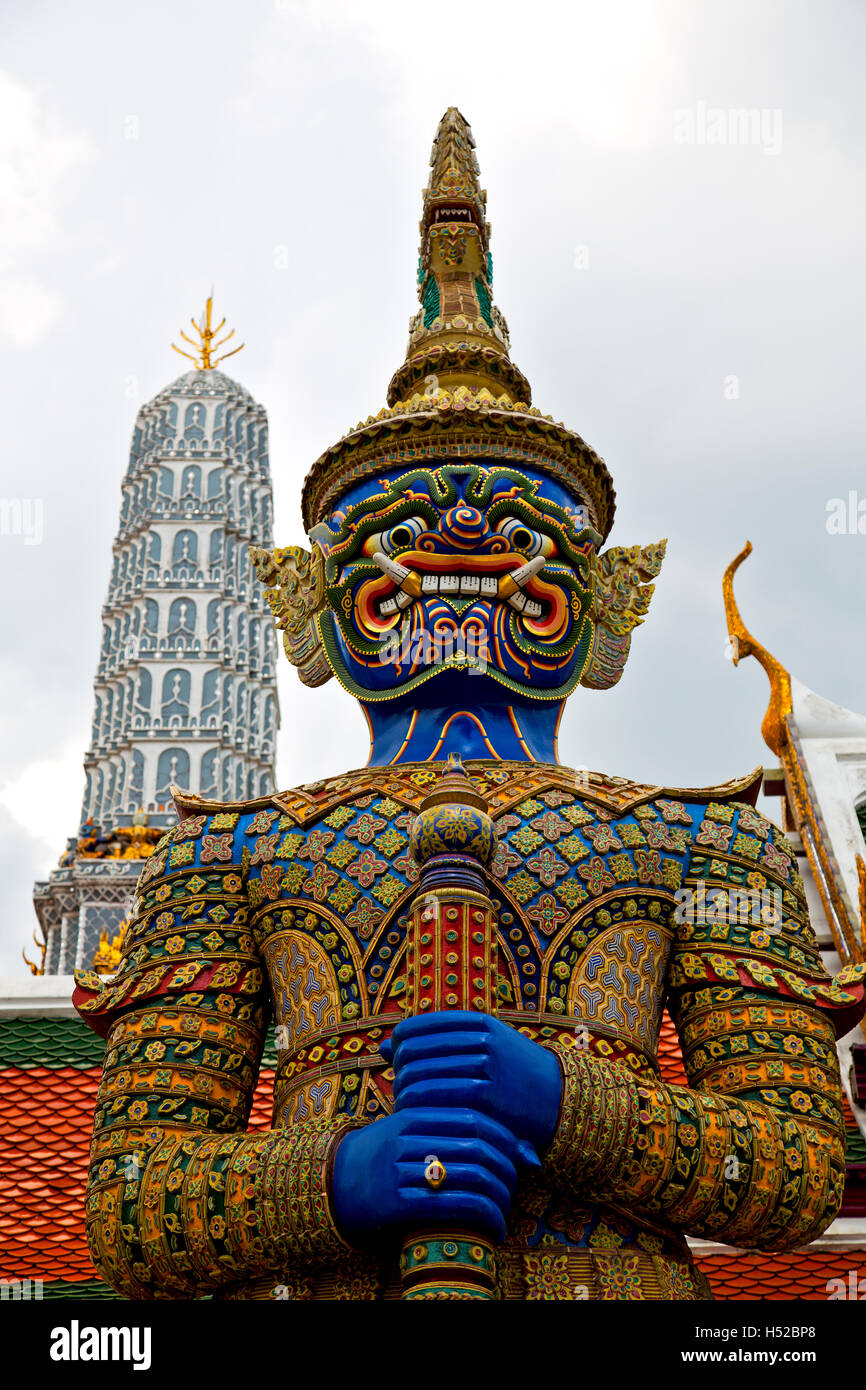 thailand asia in bangkok rain temple abstract cross colors roof wat ...