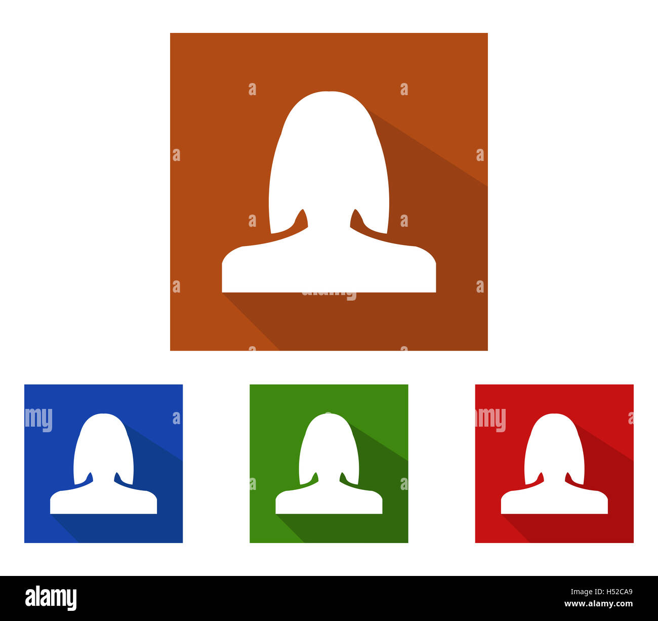 Woman profile set Stock Photo - Alamy
