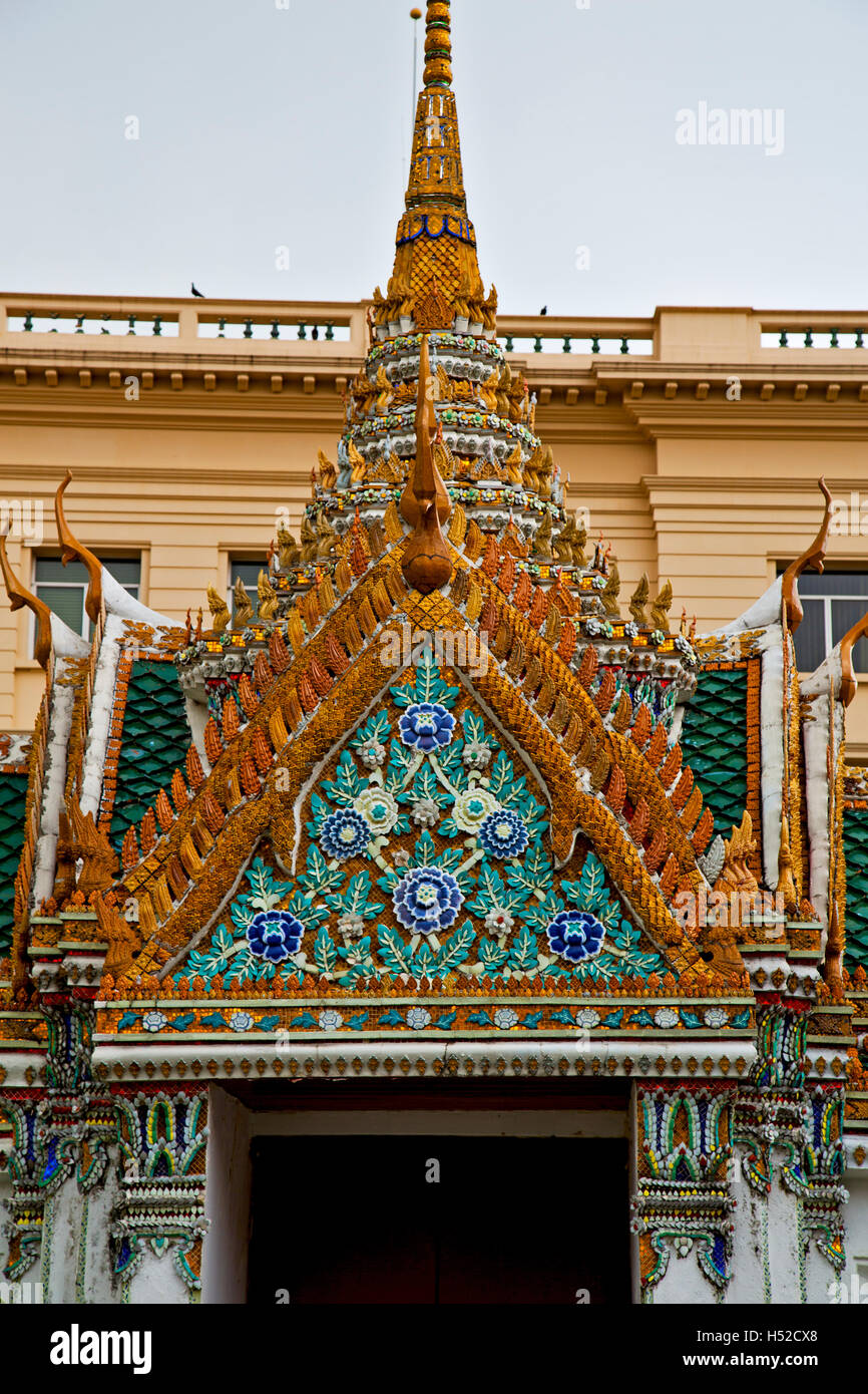 thailand asia in bangkok rain temple abstract cross colors roof wat ...