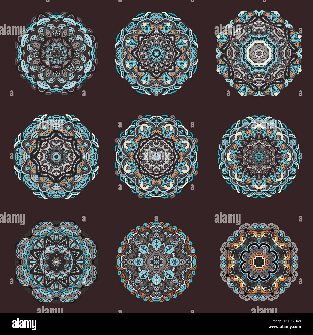 Mandalas collection. Hand drawn background Stock Vector Image & Art - Alamy