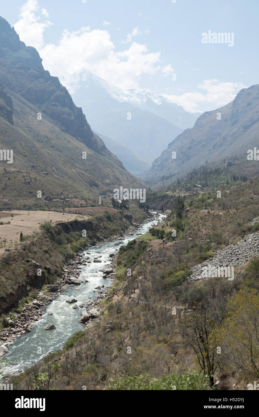 View of the Cusichaca River along the Inca Trail Stock Photo - Alamy