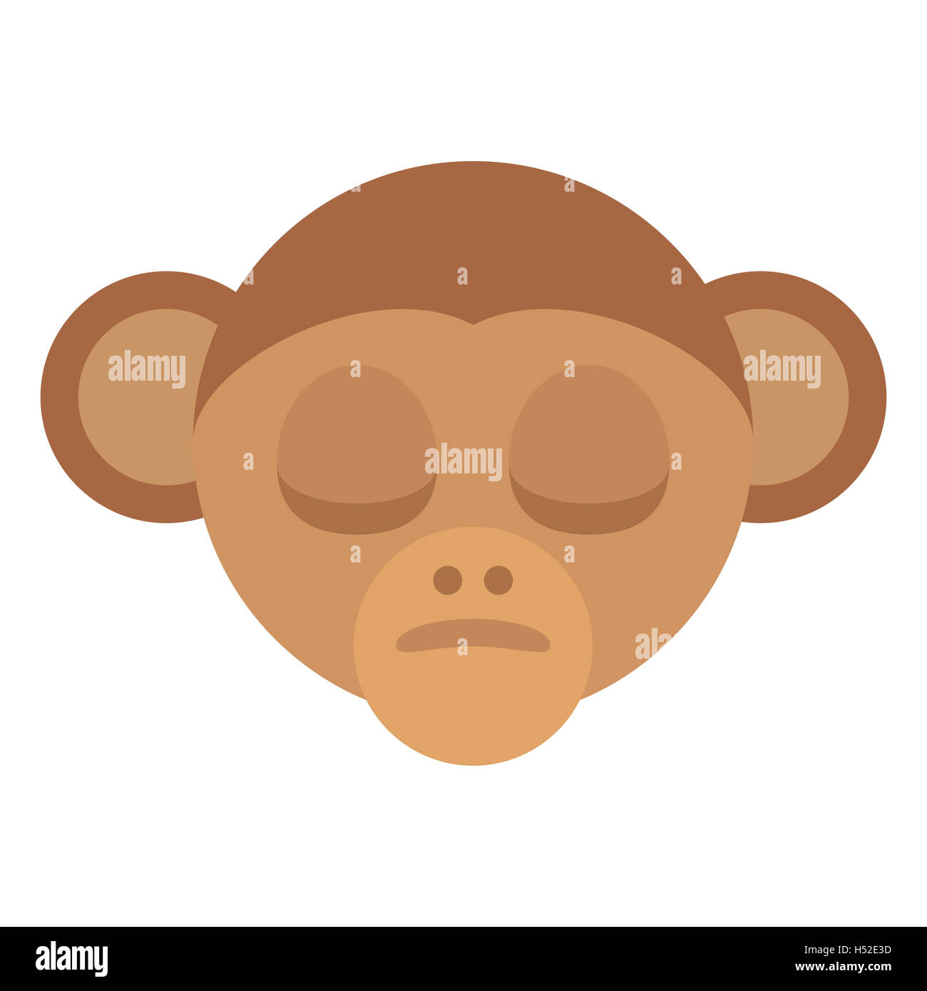 monkey head face isolated icon vector illustration design Stock Photo ...
