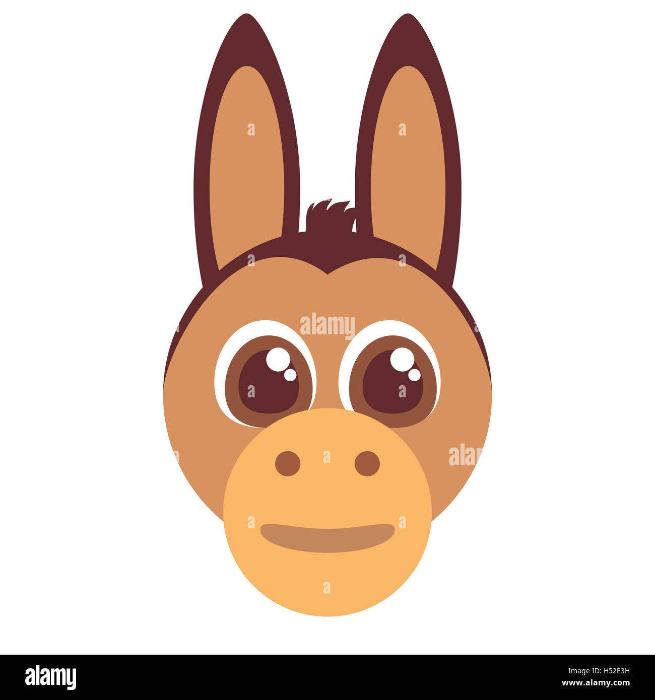 Funny donkey face isolated icon hi-res stock photography and images - Alamy