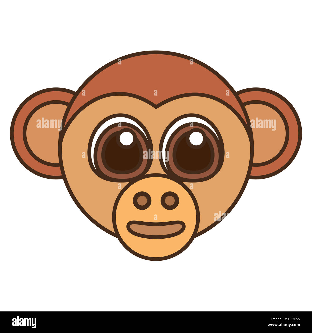 monkey head face isolated icon vector illustration design Stock Photo ...