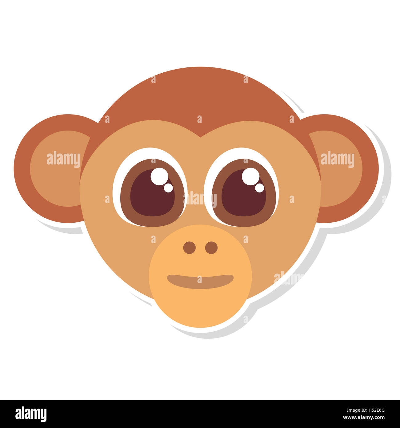 monkey head face isolated icon vector illustration design Stock Photo ...