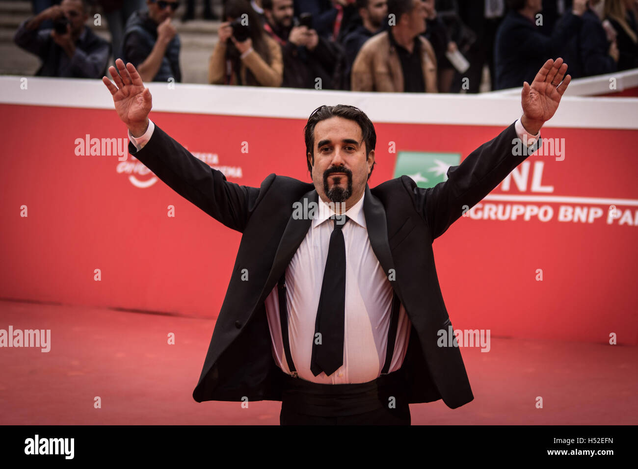 Rome, Italy. 18th Oct, 2016. Fabrizio Maria Cortese walks in a red ...