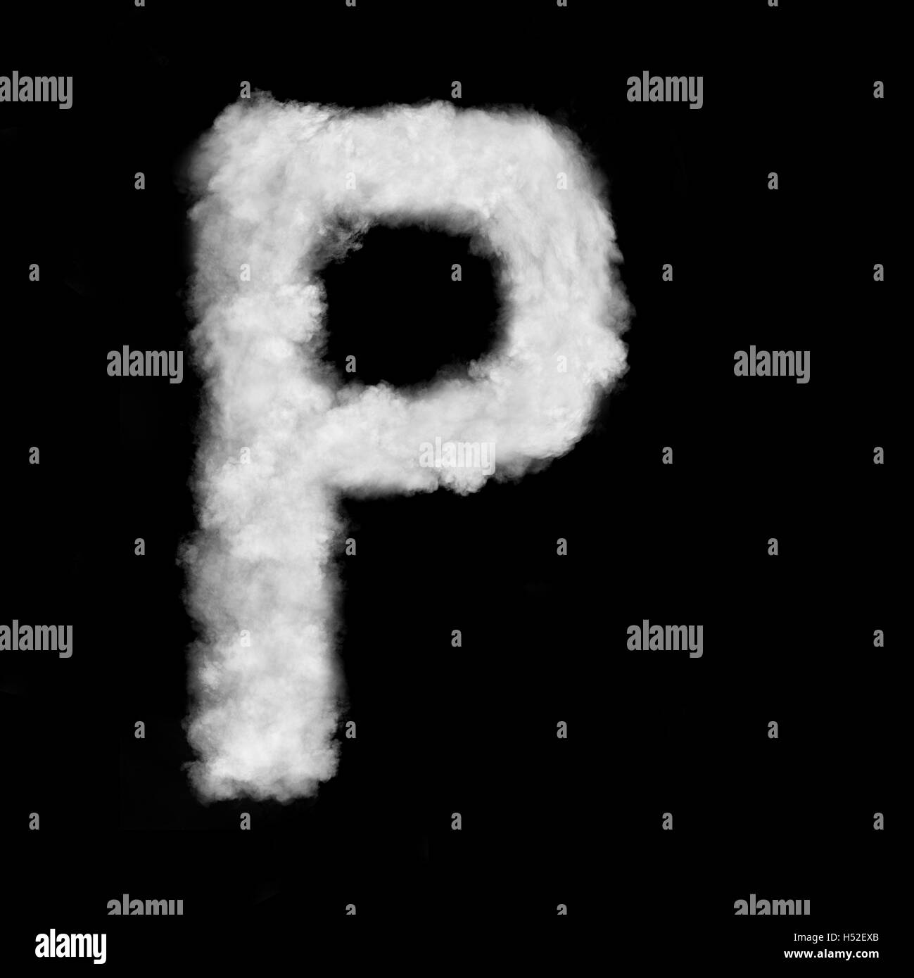 letter P made of the clouds Stock Photo - Alamy