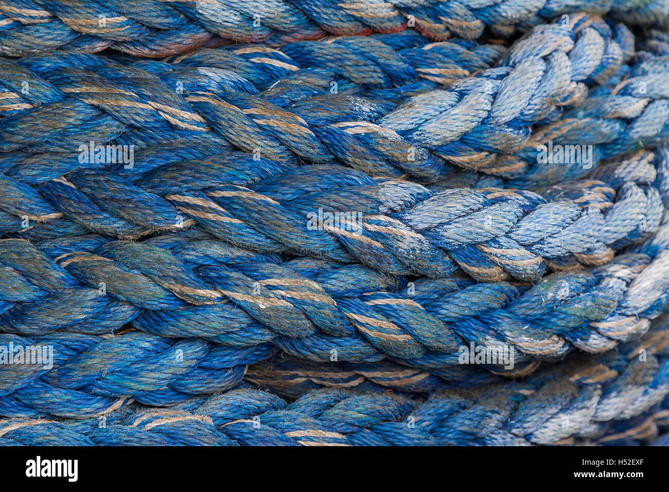 Big blue nautical rope Stock Photo - Alamy