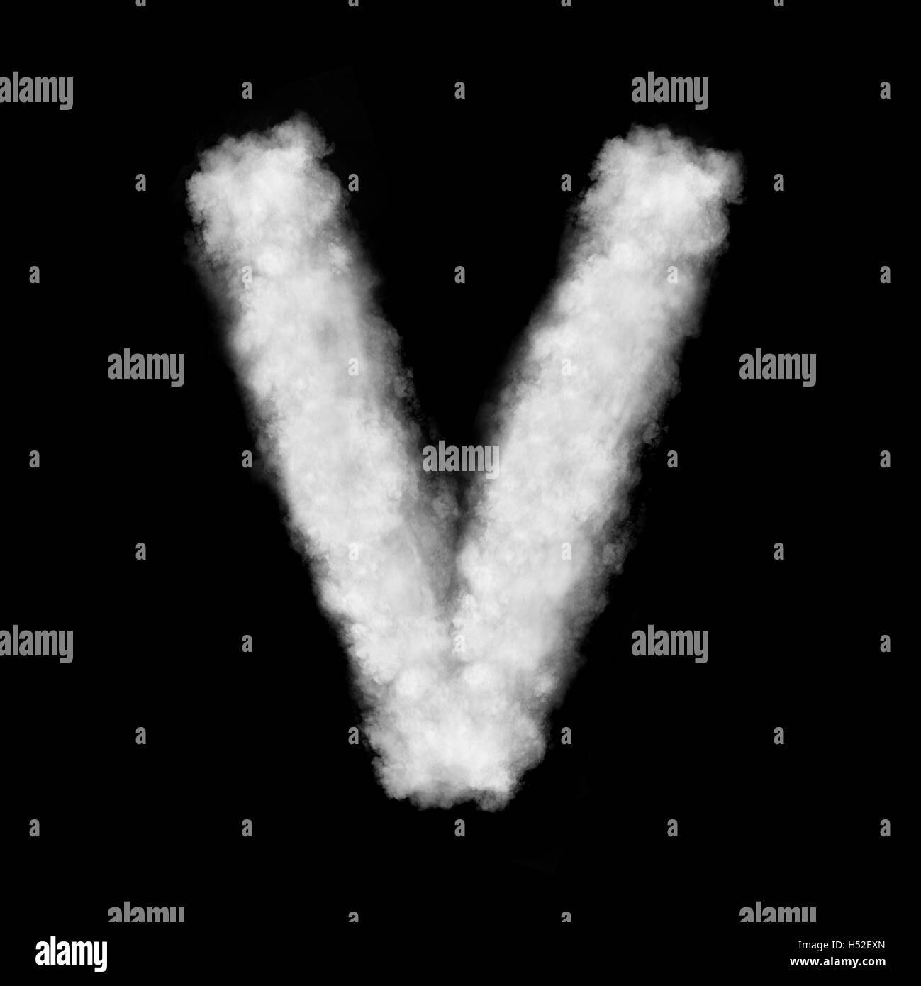 letter V made of the clouds Stock Photo - Alamy