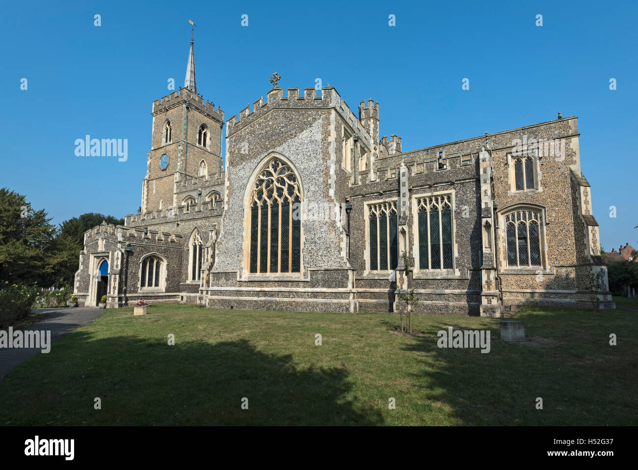 Parish church of St Mary the Virgin, Ware, Hertfordshire Stock Photo ...