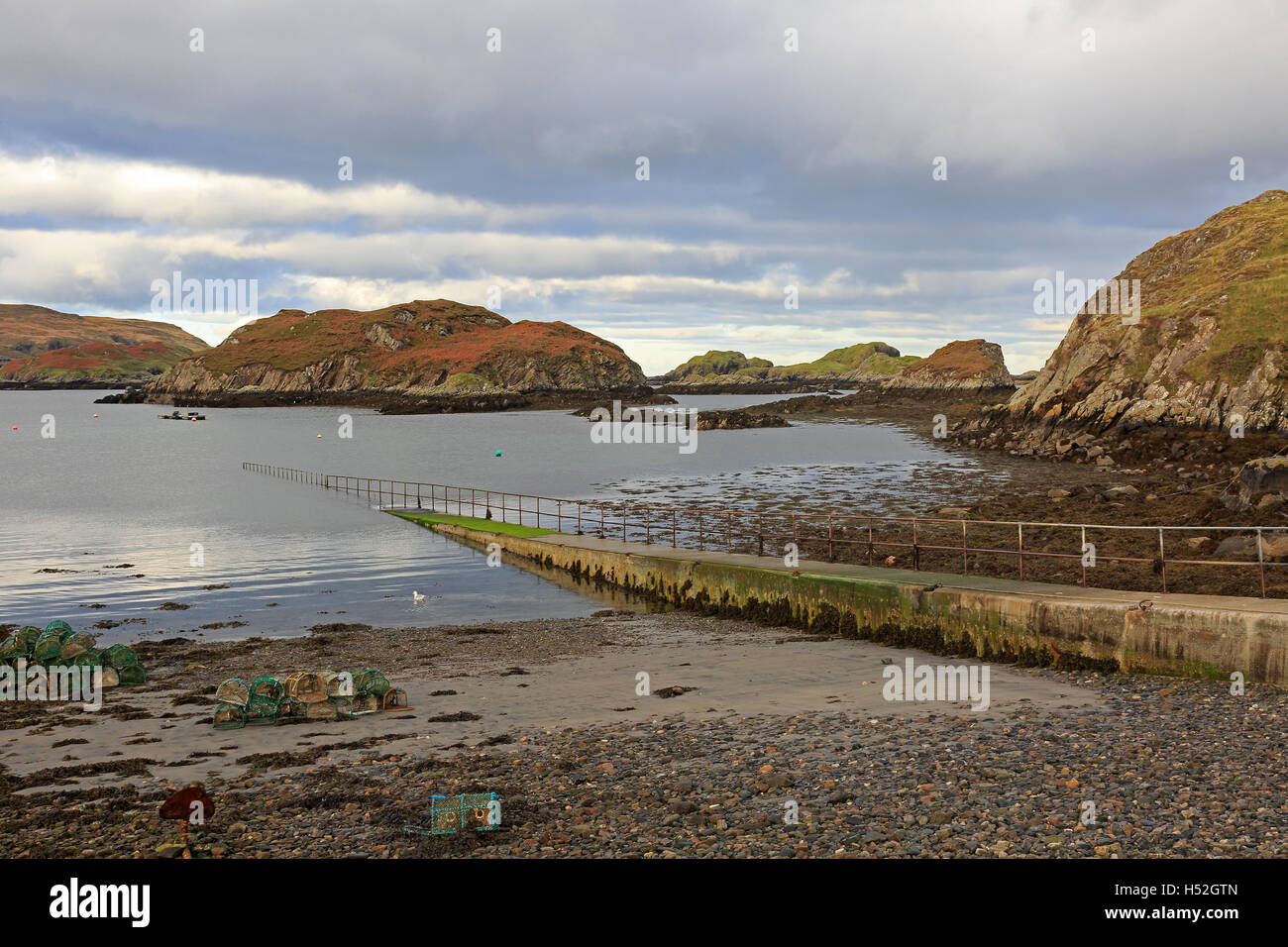 Tarbet jetty in Sutherland Scotland Stock Photo - Alamy