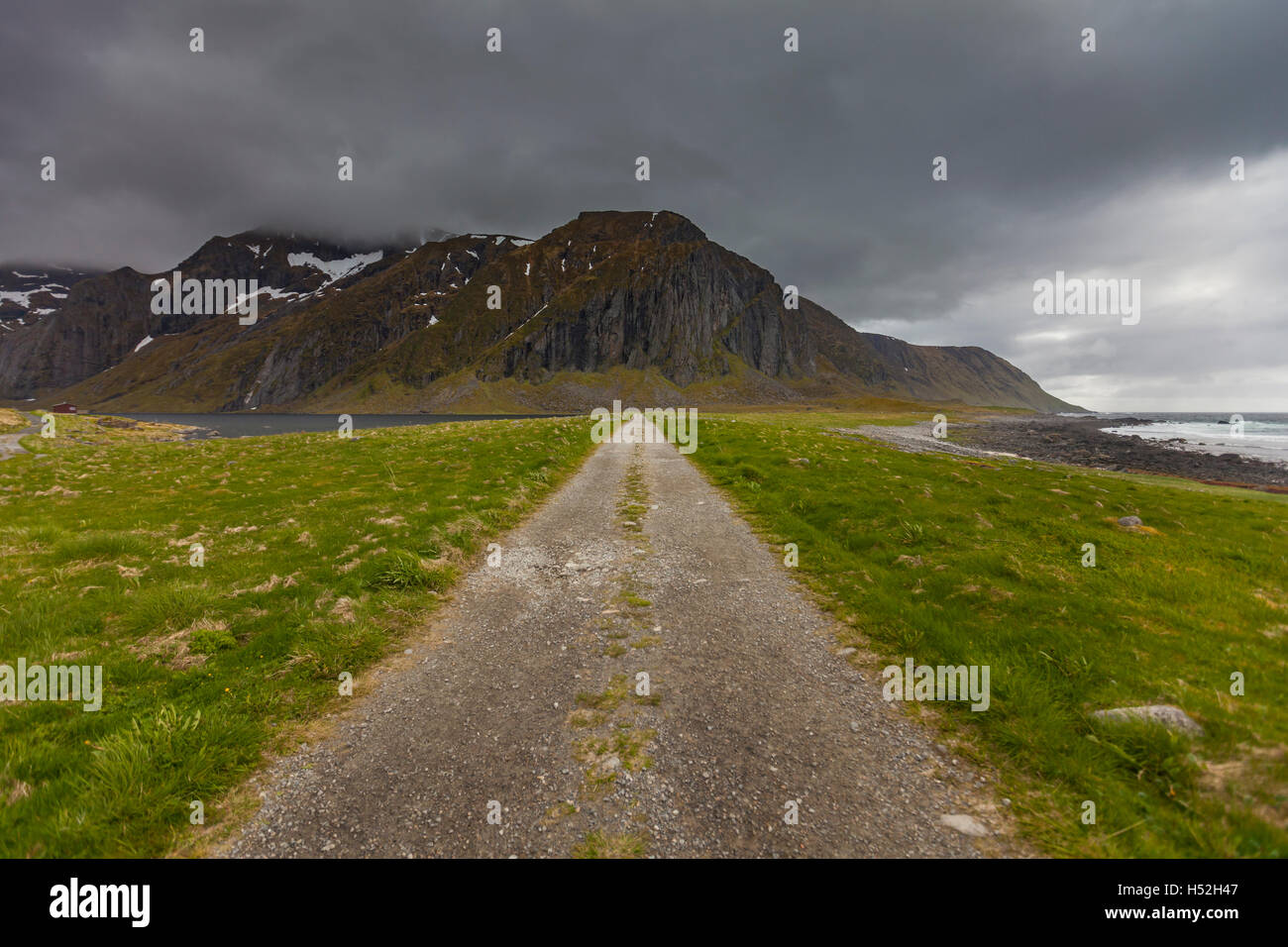Eggum village and famous beach, Lofoten Islands, Norway Stock Photo - Alamy