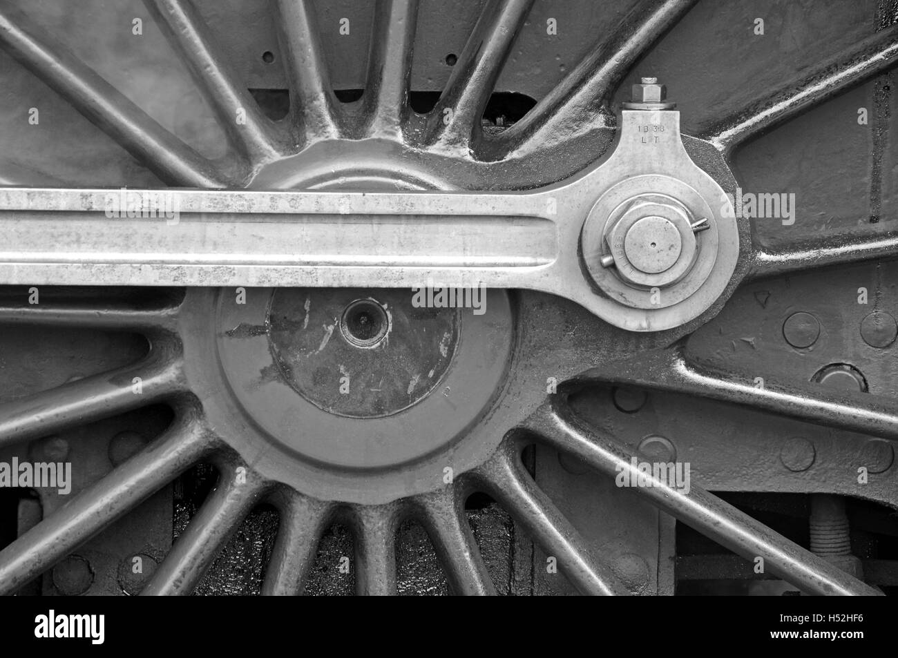 Connecting rod ( con-rod ) for wheels of a steam train Stock Photo - Alamy