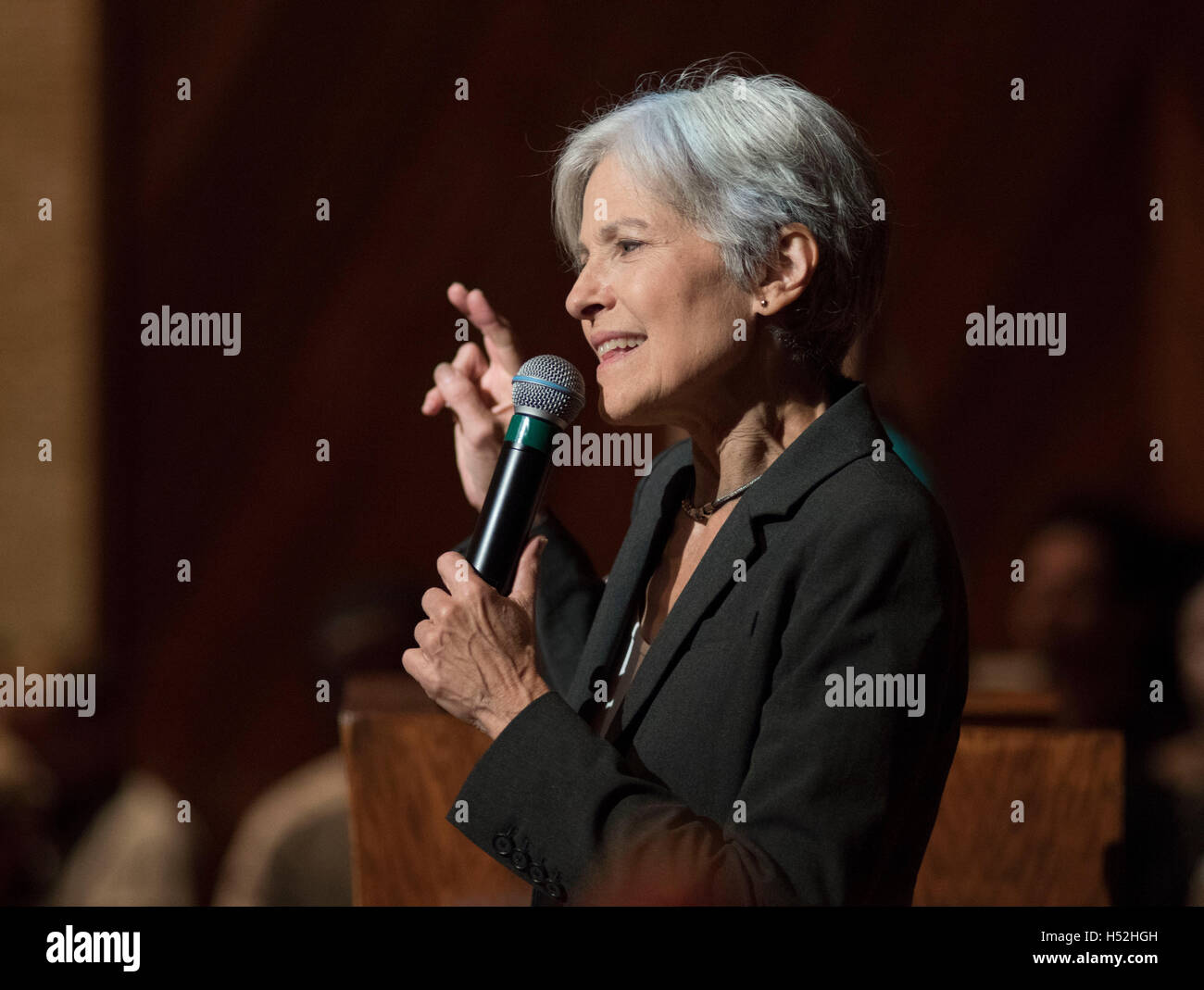 Green Party presidential candidate Jill Stein campaigns at Huston ...