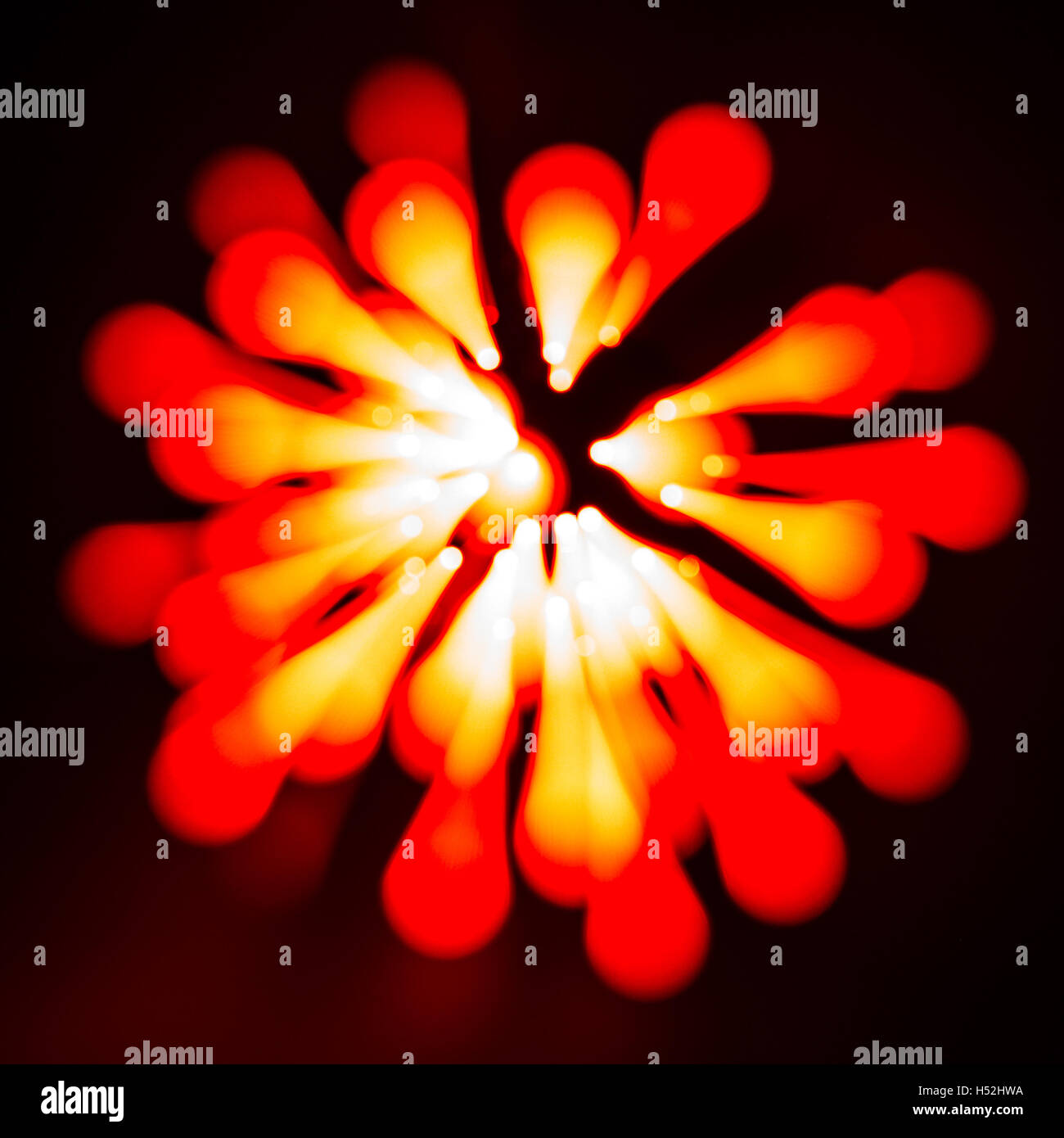 Glowing abstract light spots on dark Stock Photo - Alamy
