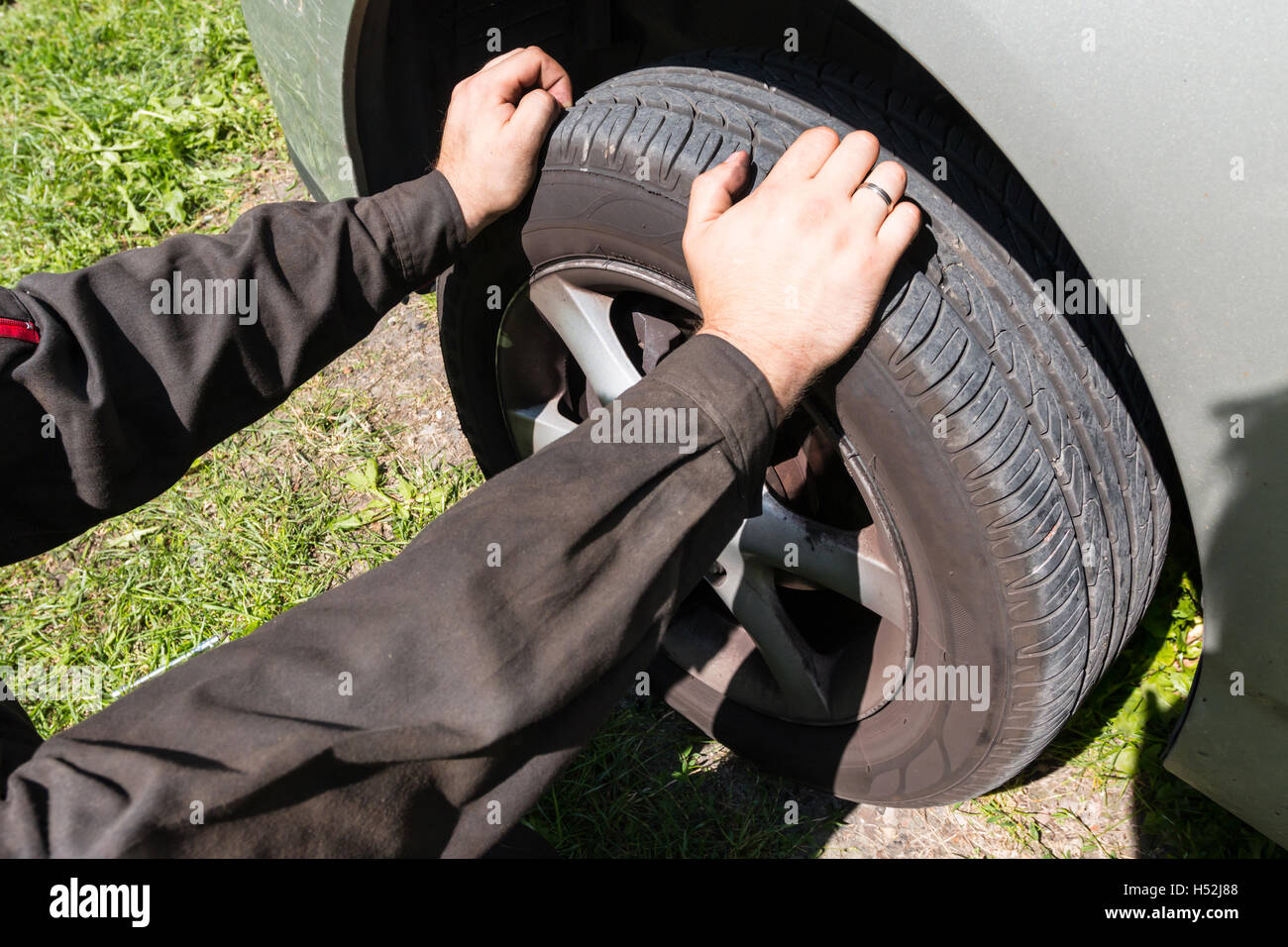 Tyre safety check your tread hi-res stock photography and images - Alamy