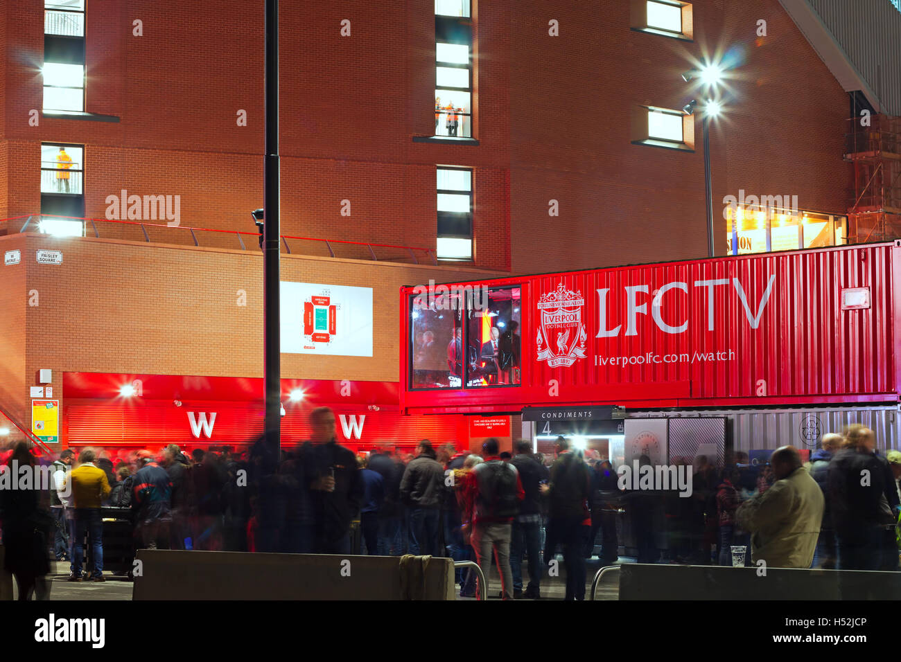 Anfield stadium night hi-res stock photography and images - Alamy