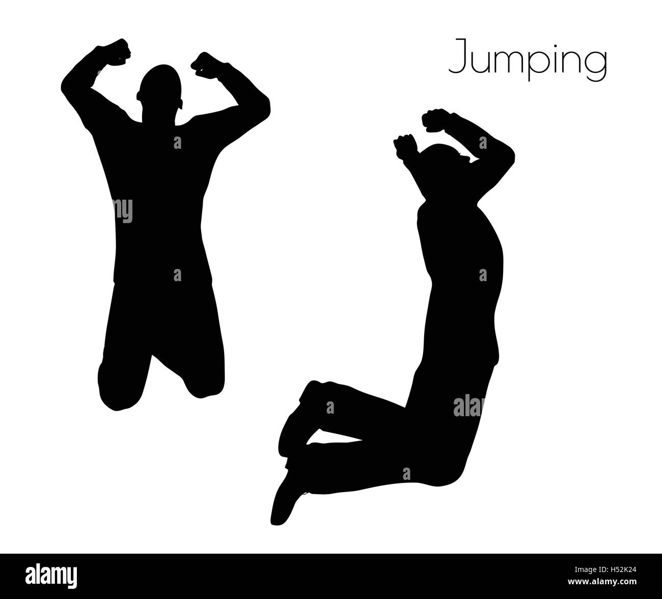 EPS 10 vector illustration of man in Jumping Action pose on white ...