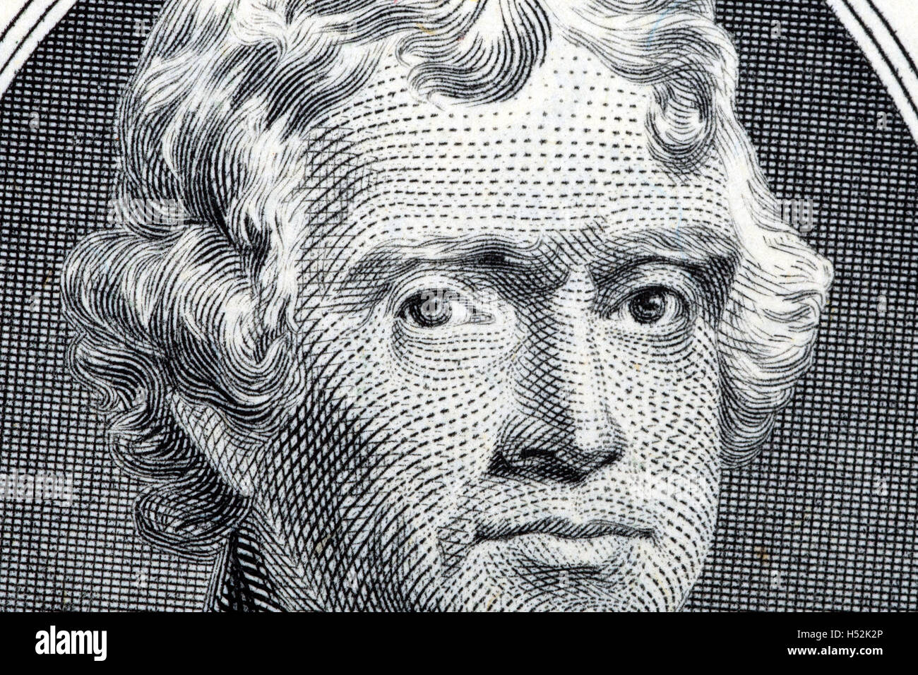 President Thomas Jefferson close-up portrait Stock Photo - Alamy