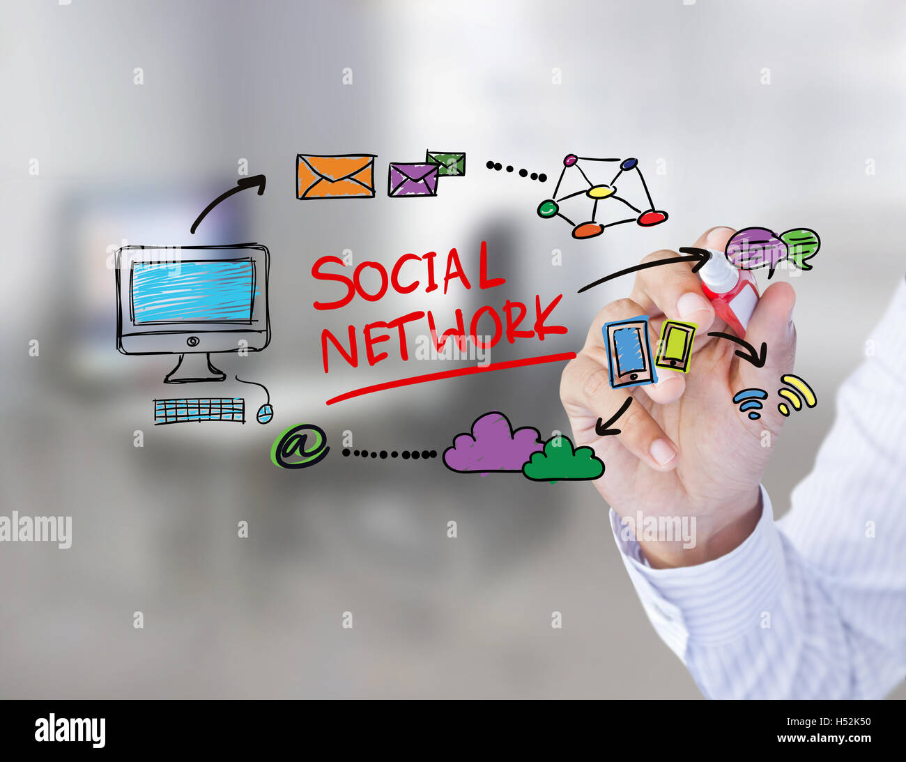 Concept network structure hi-res stock photography and images - Alamy